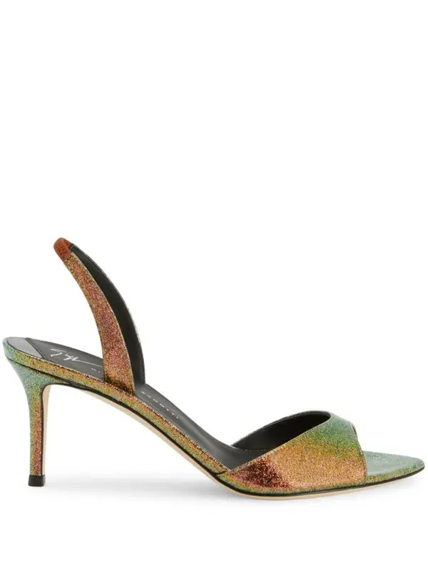 GIUSEPPE ZANOTTI Lilibeth 70mm Slingback Sandals - Green