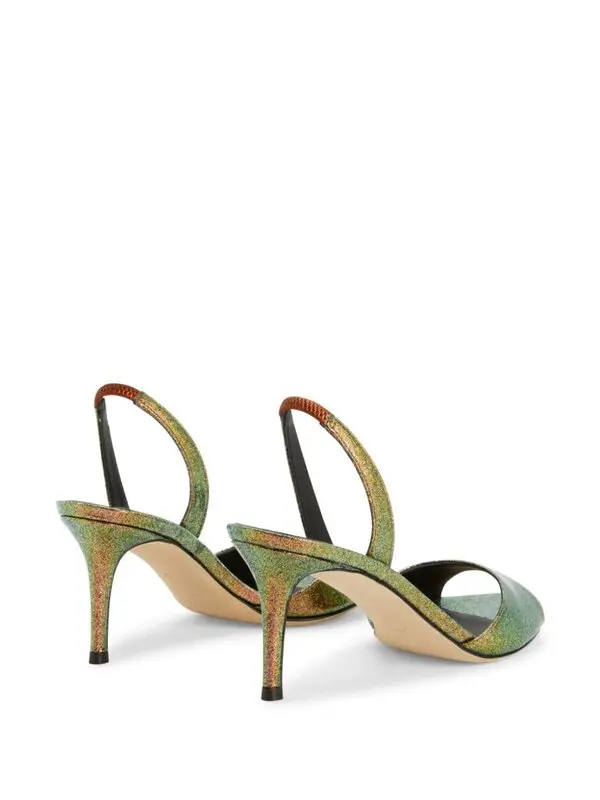 GIUSEPPE ZANOTTI Lilibeth 70mm Slingback Sandals - Green