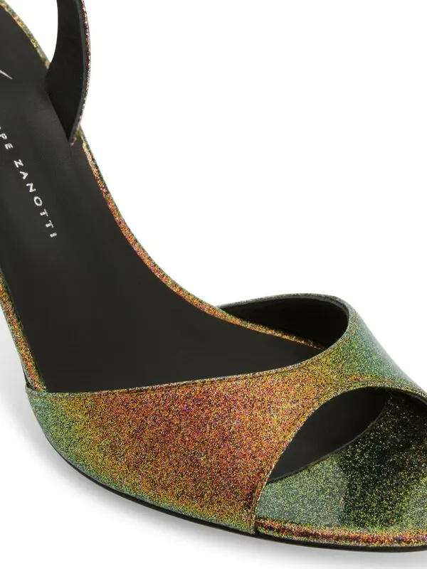 GIUSEPPE ZANOTTI Lilibeth 70mm Slingback Sandals - Green