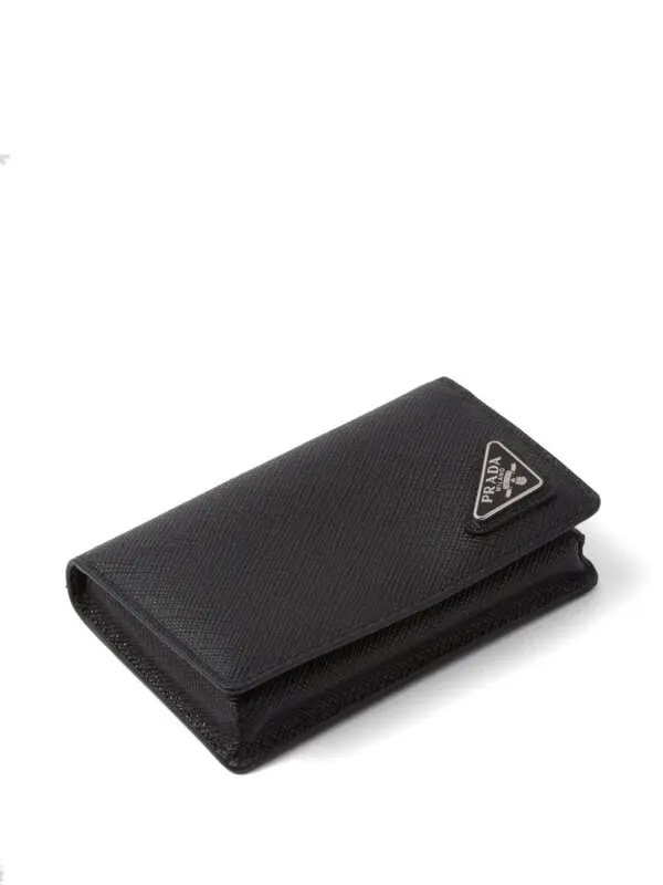 Prada Triangle-logo Saffiano-leather Card Holder