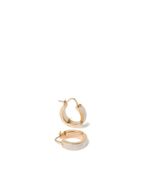 Miu Miu Enamel Hoop Earrings