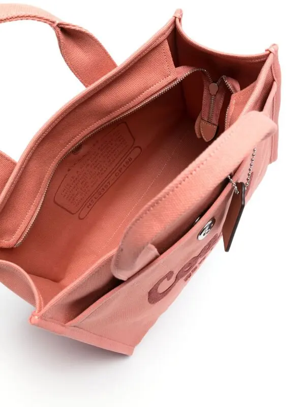 Coach Canvas Tote Bag In Pink - 5% Off | Editorialist
