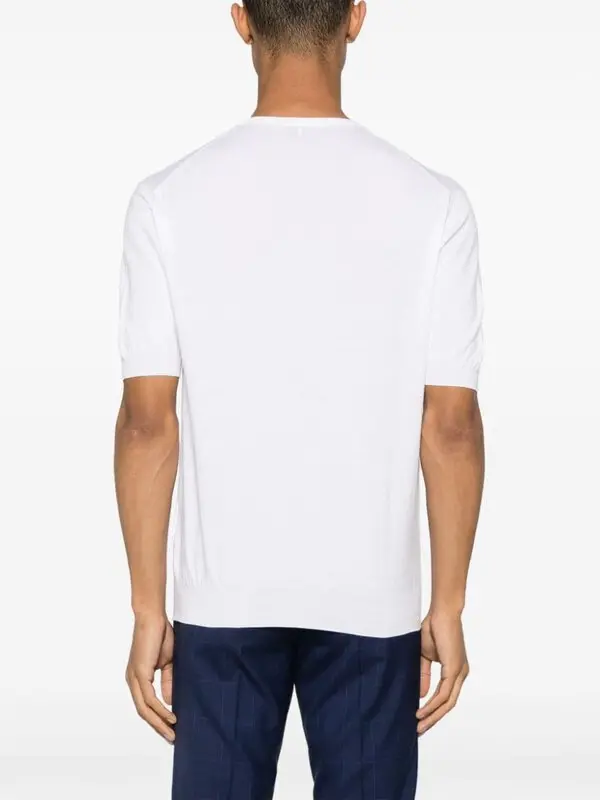 Fedeli Fine-knit T-shirt - White