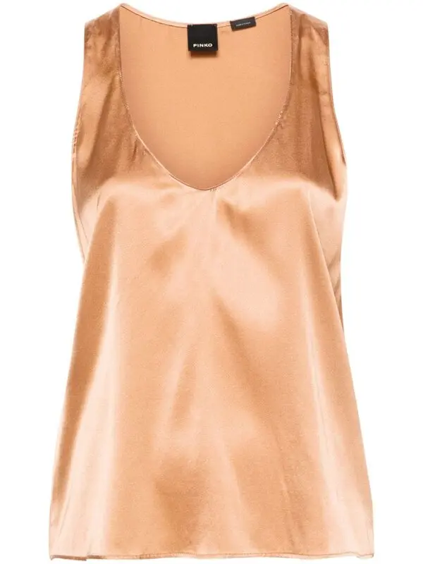Pinko Marzemino Silk-blend Tank Top