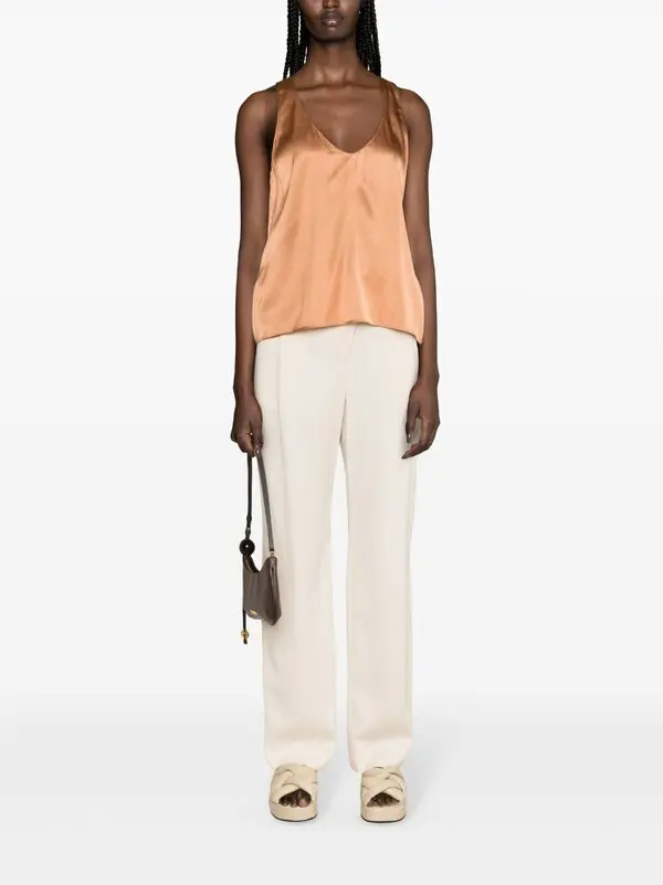 Pinko Marzemino Silk-blend Tank Top