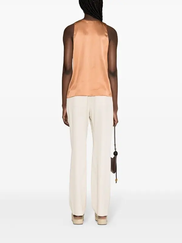 Pinko Marzemino Silk-blend Tank Top
