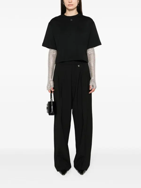 Giuseppe Di Morabito High-waisted Wool Trousers - Black