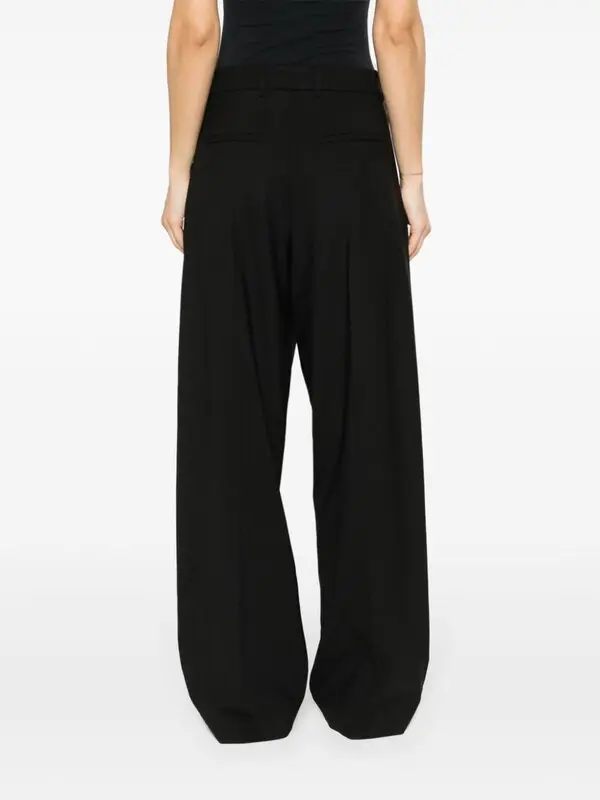Giuseppe Di Morabito High-waisted Wool Trousers - Black
