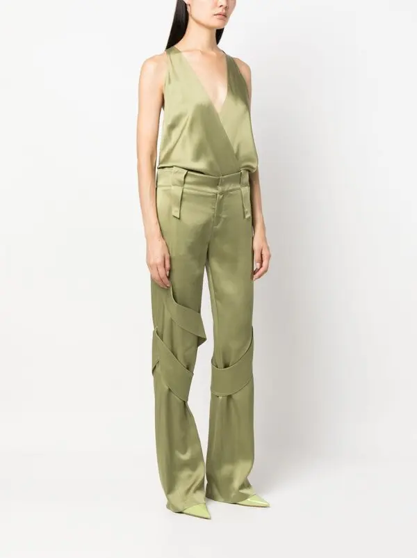 Blumarine Plunging V-neck Satin Body