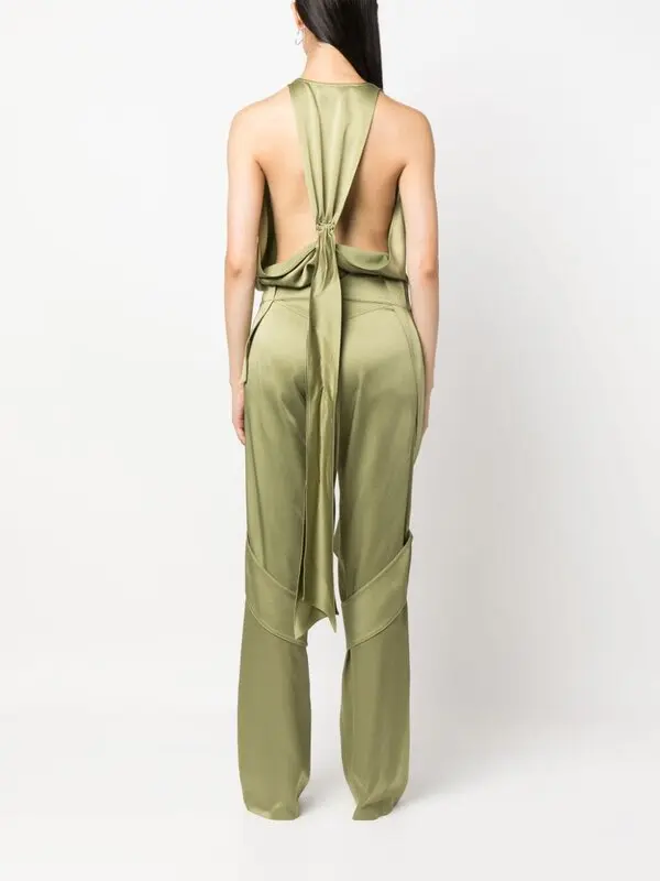 Blumarine Plunging V-neck Satin Body