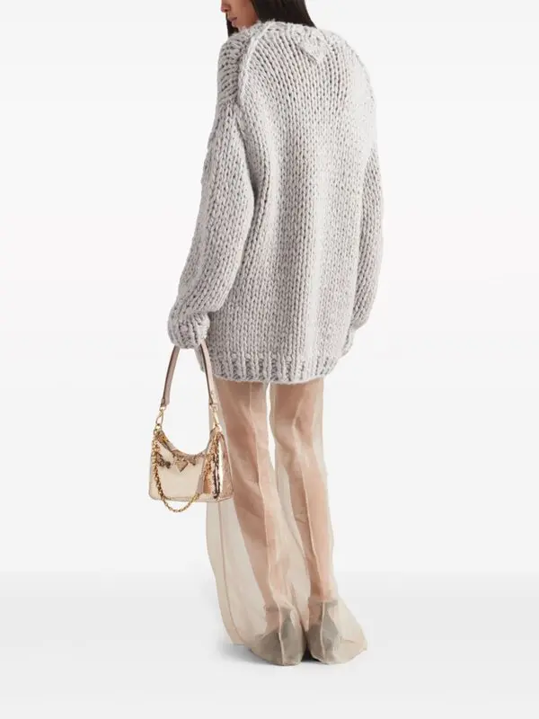 Prada Chunky-knit Button-up Cardigan