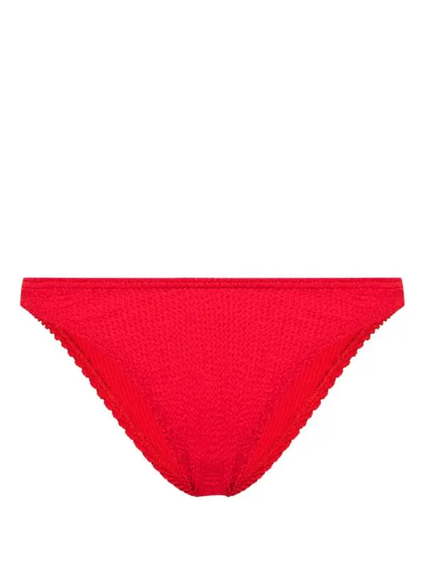 Bond Eye Scene Seersucker Bikini Bottoms - Red