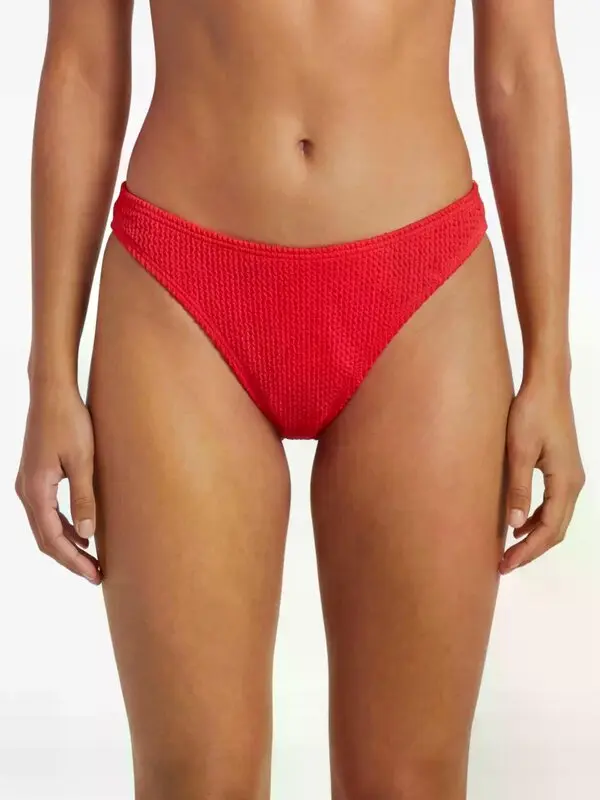 Bond Eye Scene Seersucker Bikini Bottoms - Red