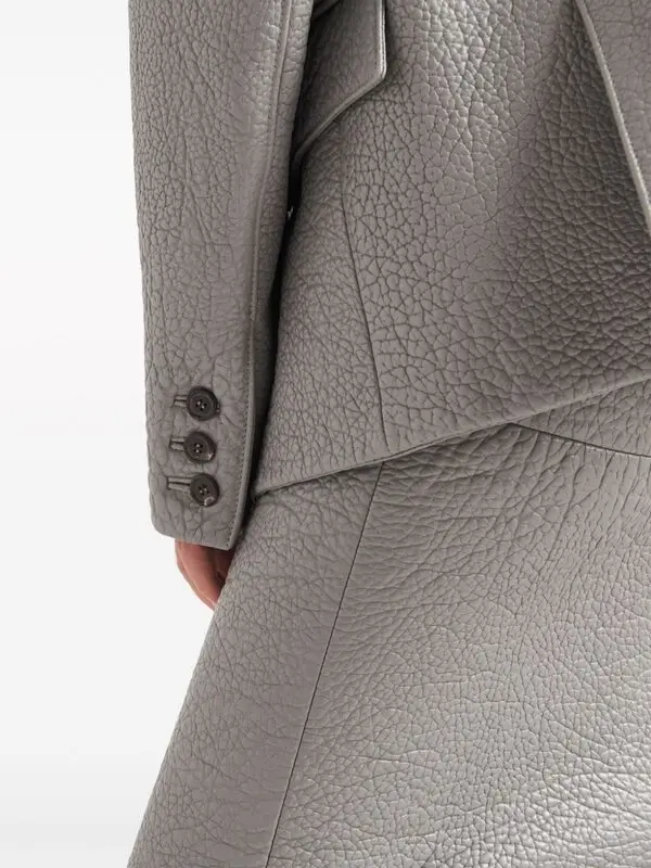 Prada Leather Midi Skirt