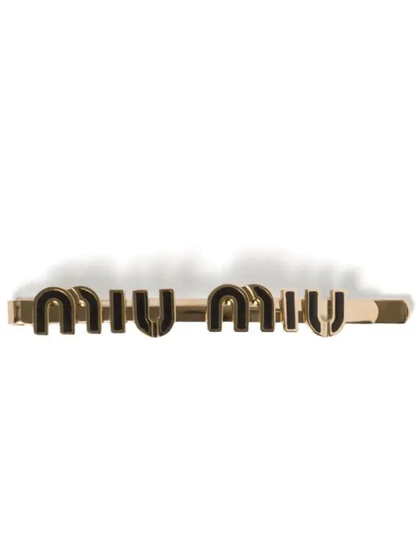 Miu Miu Logo Hair Clip - Black