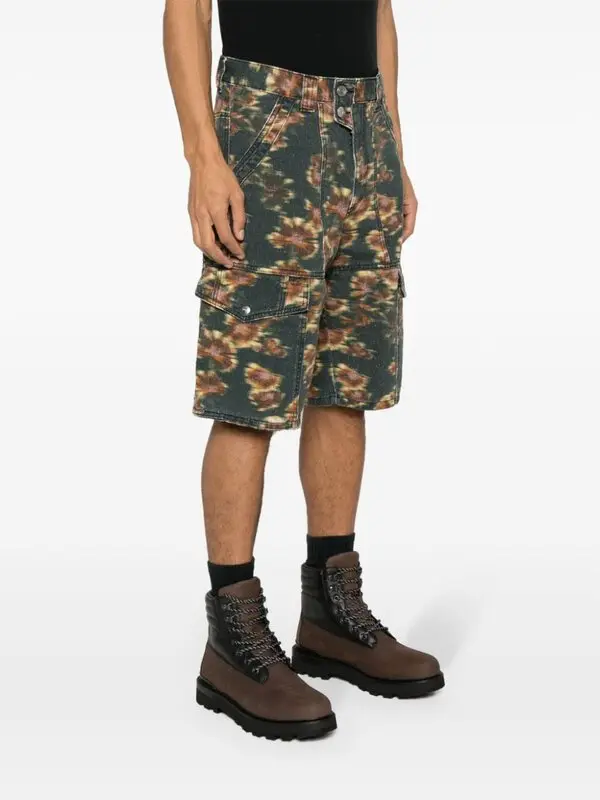 MARANT Jemuel Abstract-print Cargo Shorts - Grey