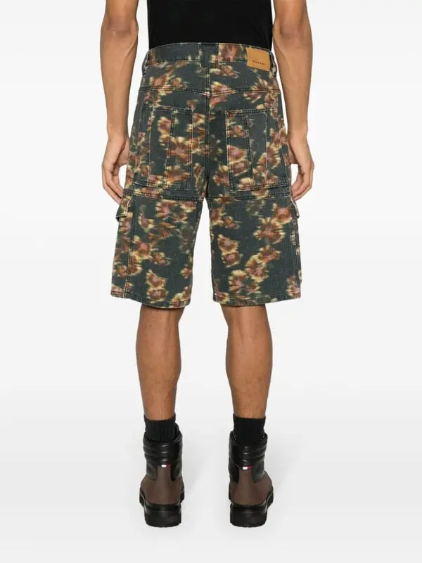 MARANT Jemuel Abstract-print Cargo Shorts - Grey