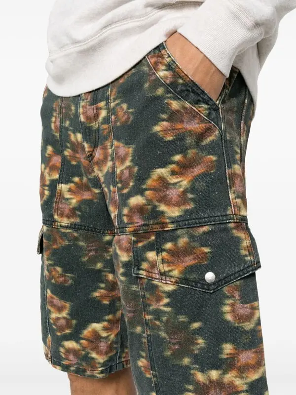 MARANT Jemuel Abstract-print Cargo Shorts - Grey