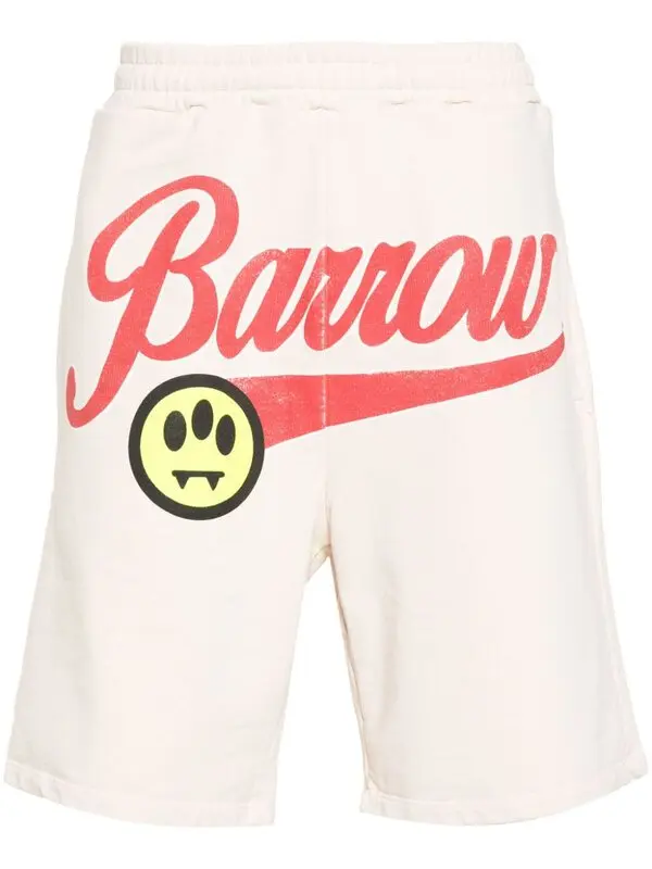 BARROW Logo-print Shorts - Neutrals