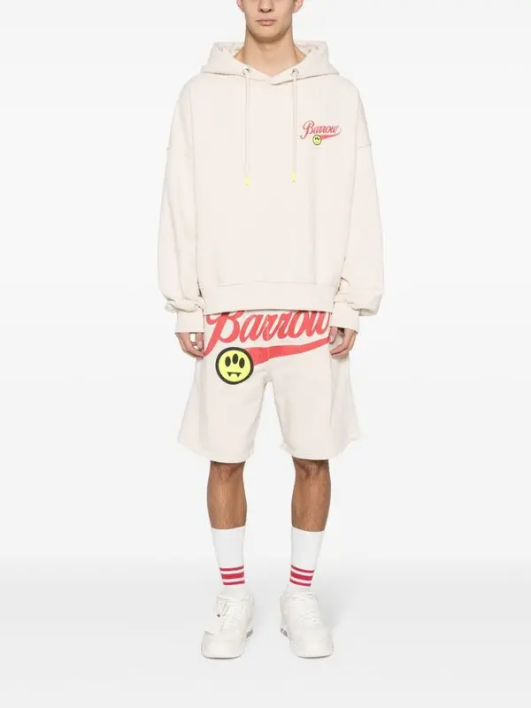 BARROW Logo-print Shorts - Neutrals
