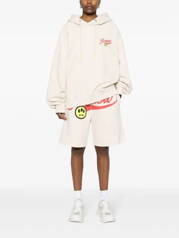 BARROW Logo-print Shorts - Neutrals