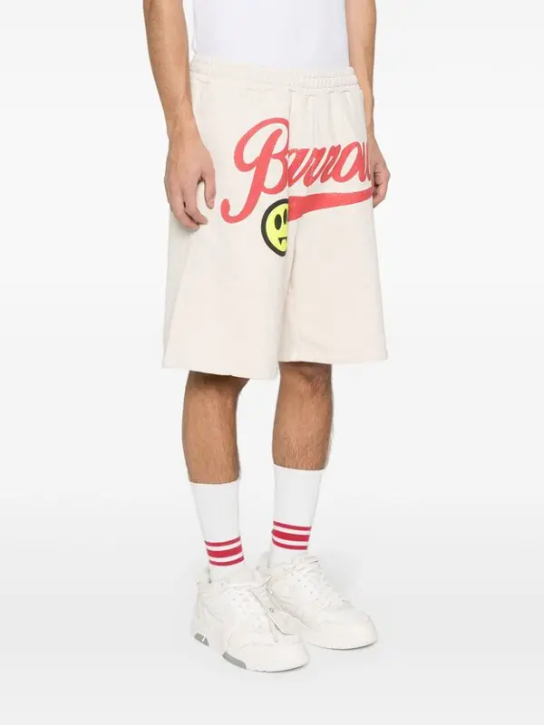 BARROW Logo-print Shorts - Neutrals