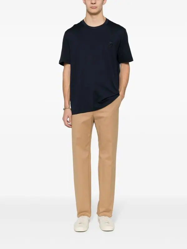 Brioni Embroidered-logo Cotton T-shirt