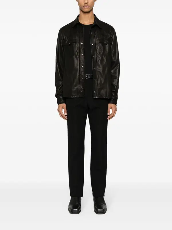 GIORGIO BRATO Leather Shirt Jacket