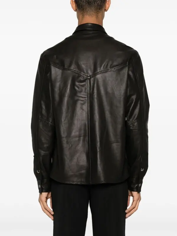 GIORGIO BRATO Leather Shirt Jacket