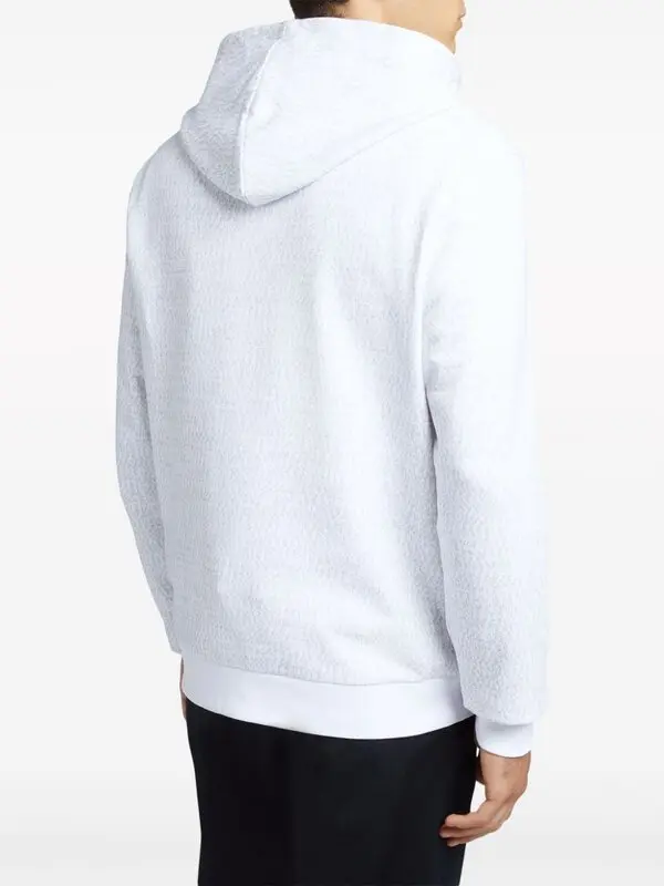 GIUSEPPE ZANOTTI Optical Logo Print Cotton Hoodie