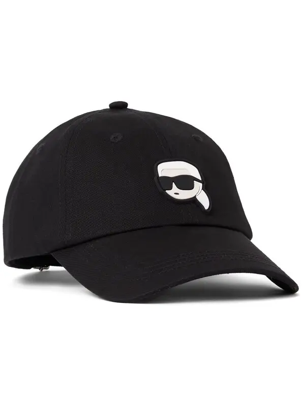 Karl Lagerfeld Ikon Baseball Cap - Black