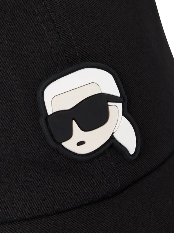 Karl Lagerfeld Ikon Baseball Cap - Black