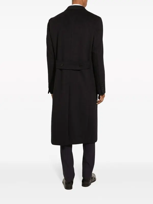 Dolce & Gabbana Single-breasted Cashmere Coat - Blue