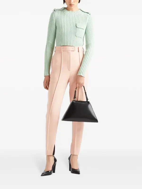 Prada High-rise Natté Trousers