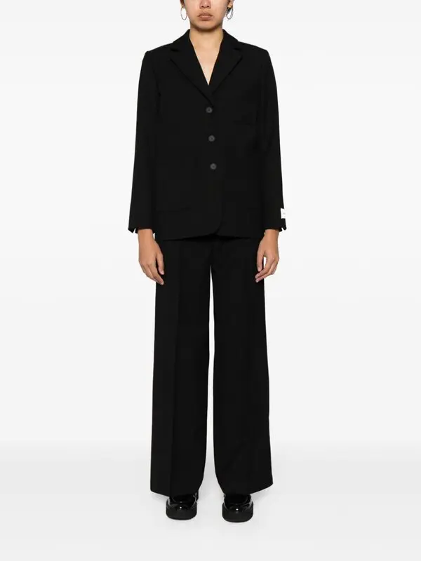 Maison Kitsuné Pleated Wool-blend Wide-leg Trousers