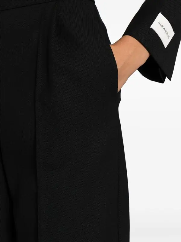 Maison Kitsuné Pleated Wool-blend Wide-leg Trousers