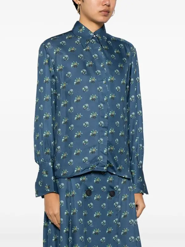 Maison Kitsuné Floral Print Shirt