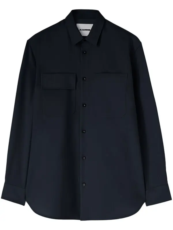 JIL SANDER Long-sleeved Wool Shirt