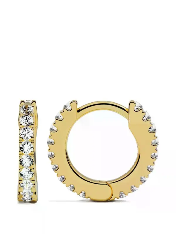 APM MONACO Pavé Huggie Earrings