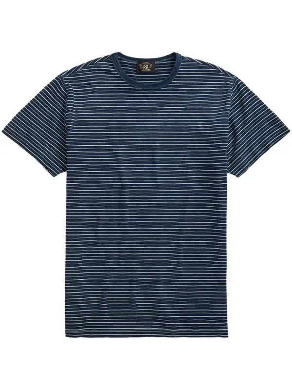 Ralph Lauren Stripe-print Cotton T-shirt - Blue