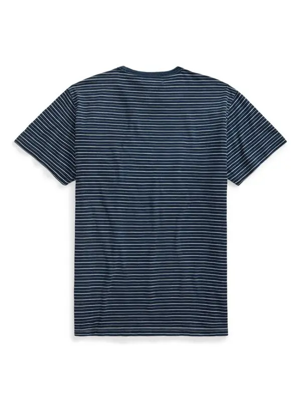 Ralph Lauren Stripe-print Cotton T-shirt - Blue