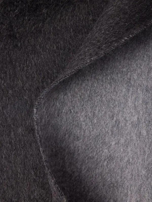 Prada Embroidered-logo Fringed Scarf