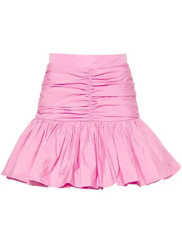 PATOU Ruffled Faille Mini Skirt
