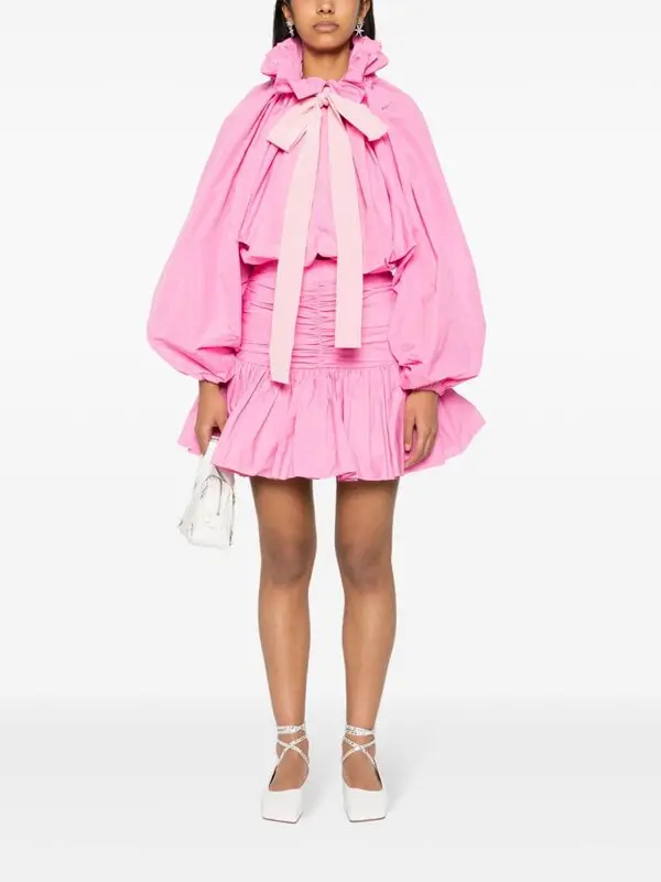 PATOU Ruffled Faille Mini Skirt