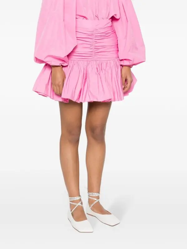 PATOU Ruffled Faille Mini Skirt