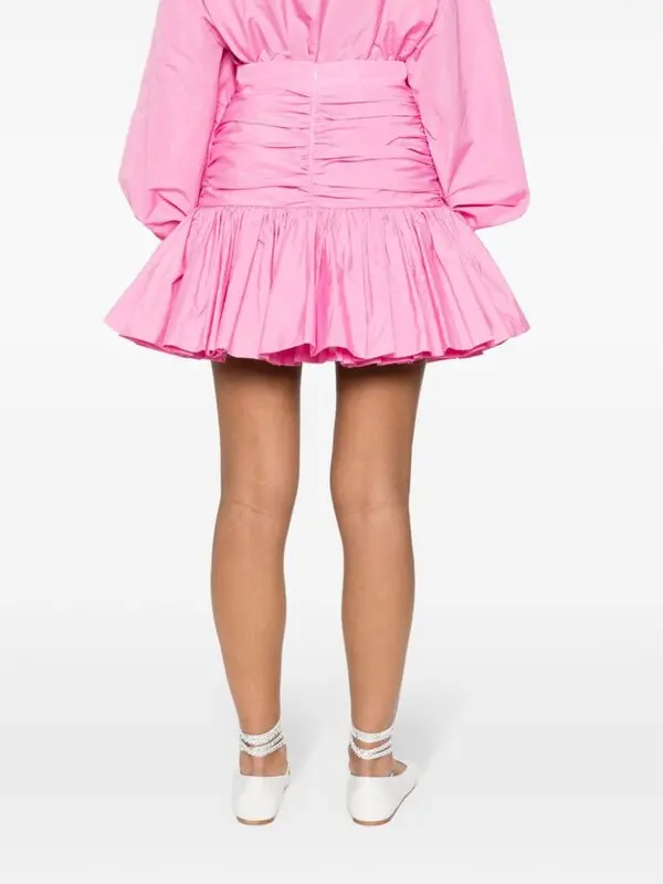 PATOU Ruffled Faille Mini Skirt
