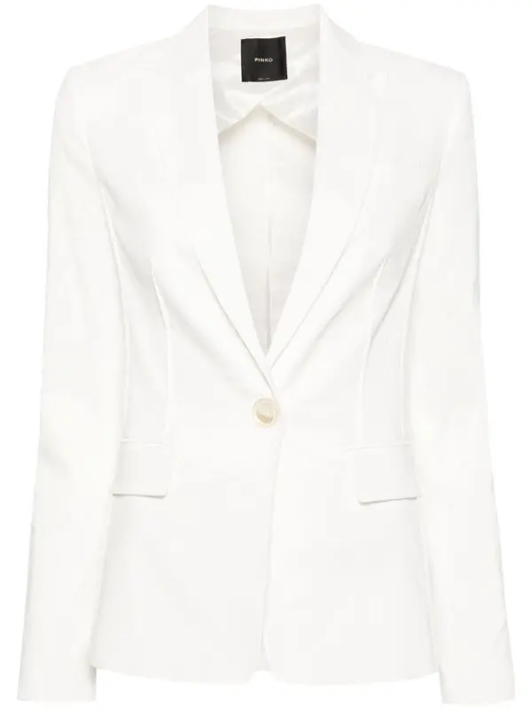Pinko Ghera Linen-blend Blazer - White