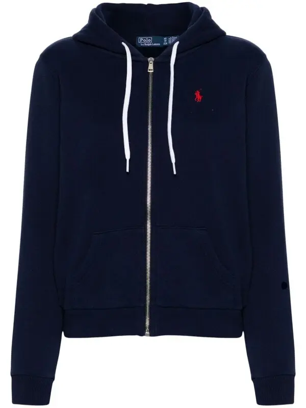 Polo Ralph Lauren Pony-embroidered Zip-up Hoodie - Blue