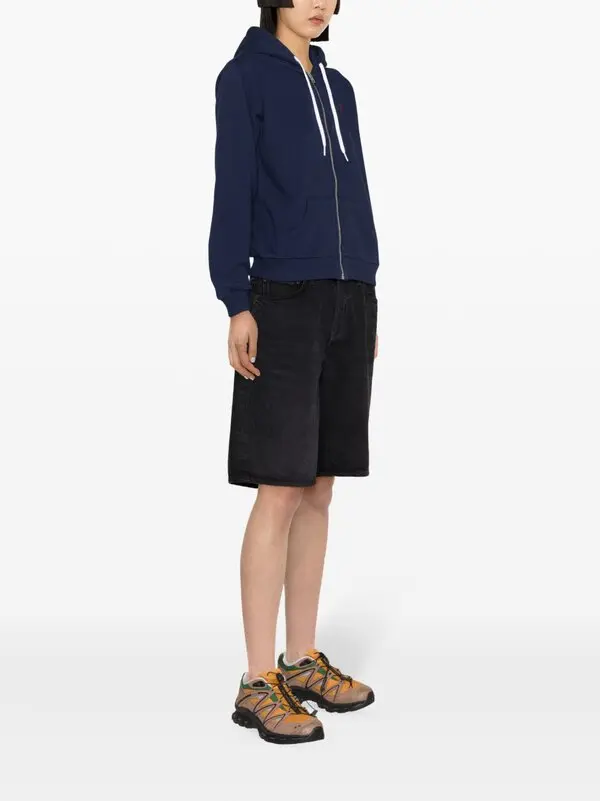 Polo Ralph Lauren Pony-embroidered Zip-up Hoodie - Blue