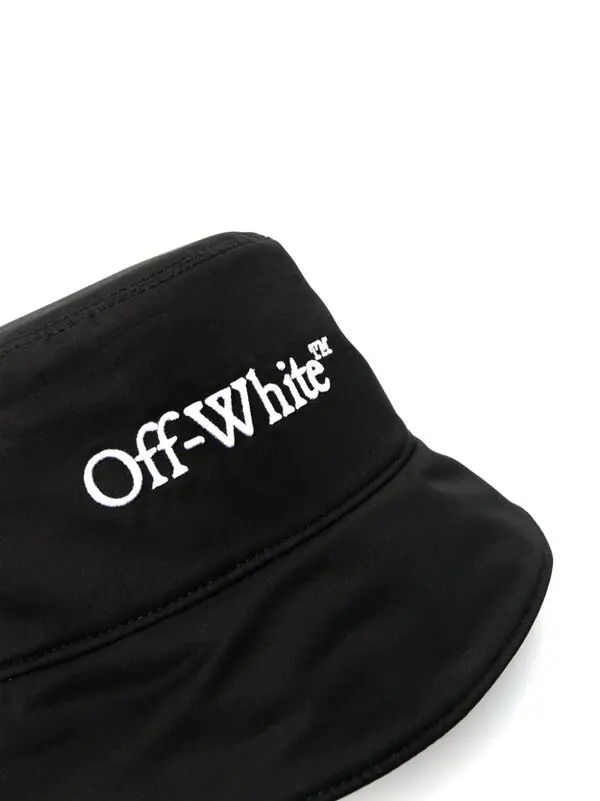 Off-White Logo-embroidered Bucket Hat - Black